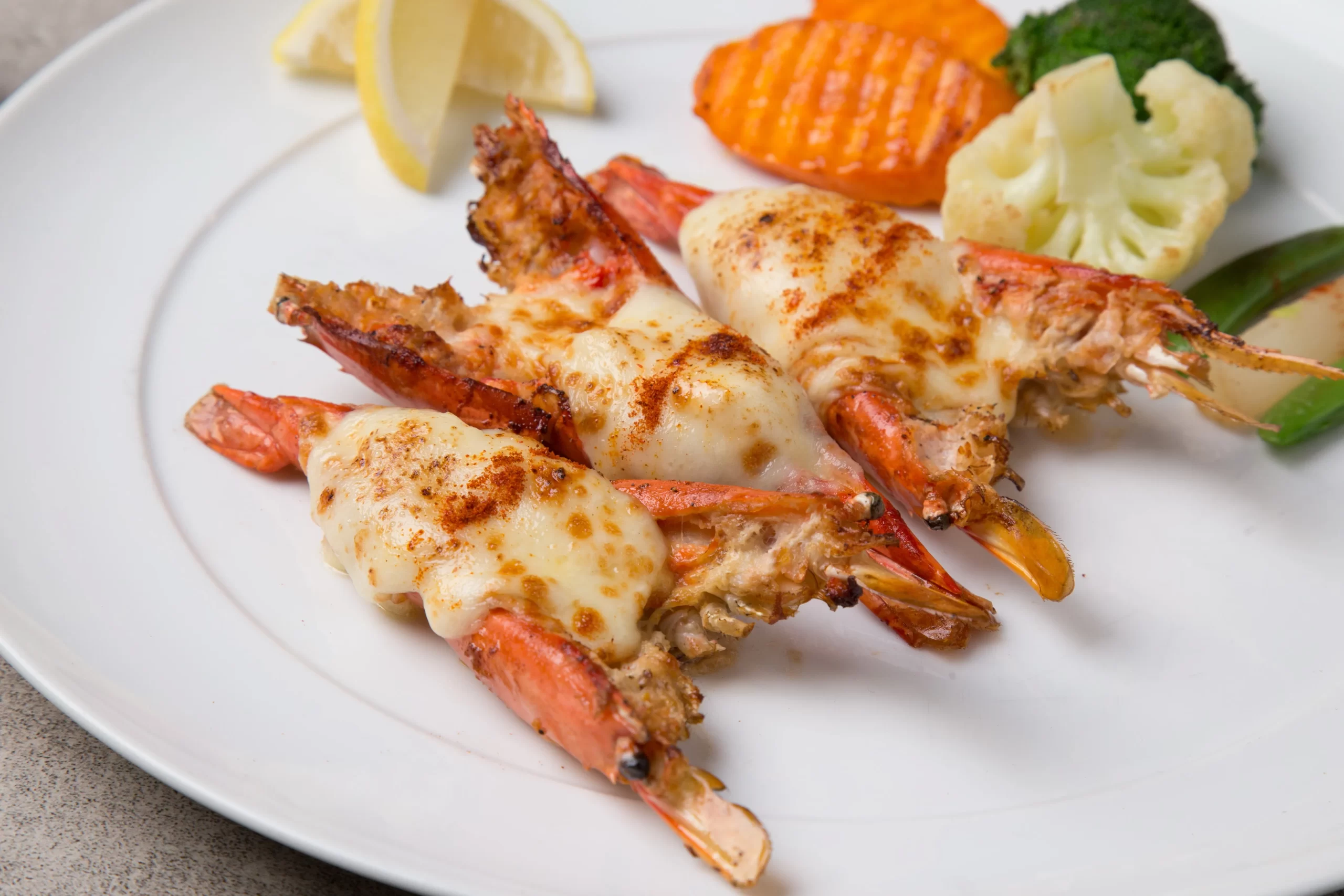 Baked River Prawns with Cheese & White Sauce - Chanle kitchen